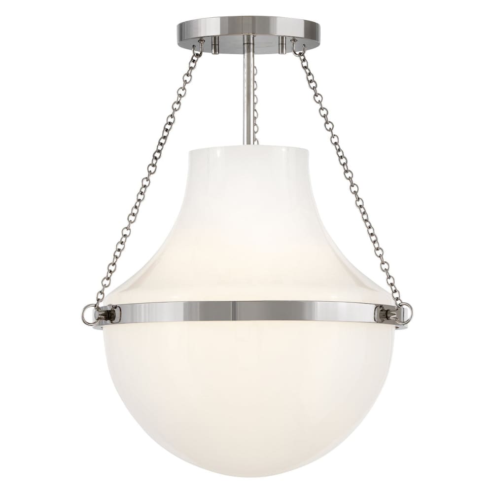 Collins Semi-Flush Mount - Polished Nickel – Coastal Lighting