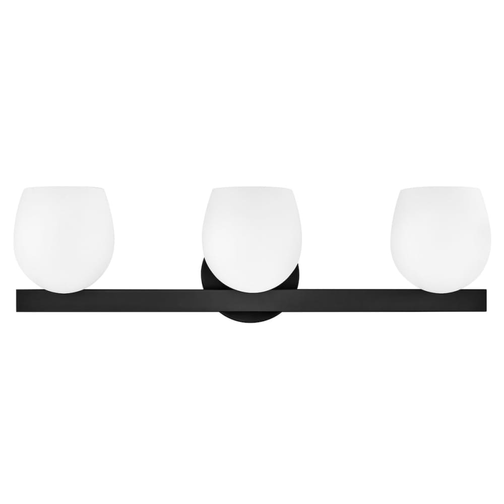 Mae 3 Light Vanity - Black – Coastal Lighting